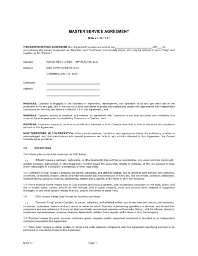 40 Editable Master Service Agreement Templates (MSA)