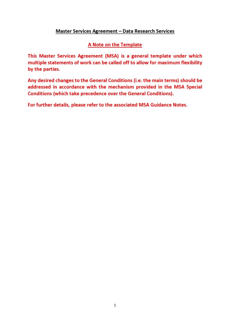 40 Editable Master Service Agreement Templates (MSA)