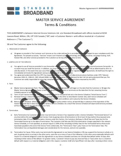 40 Editable Master Service Agreement Templates (MSA)