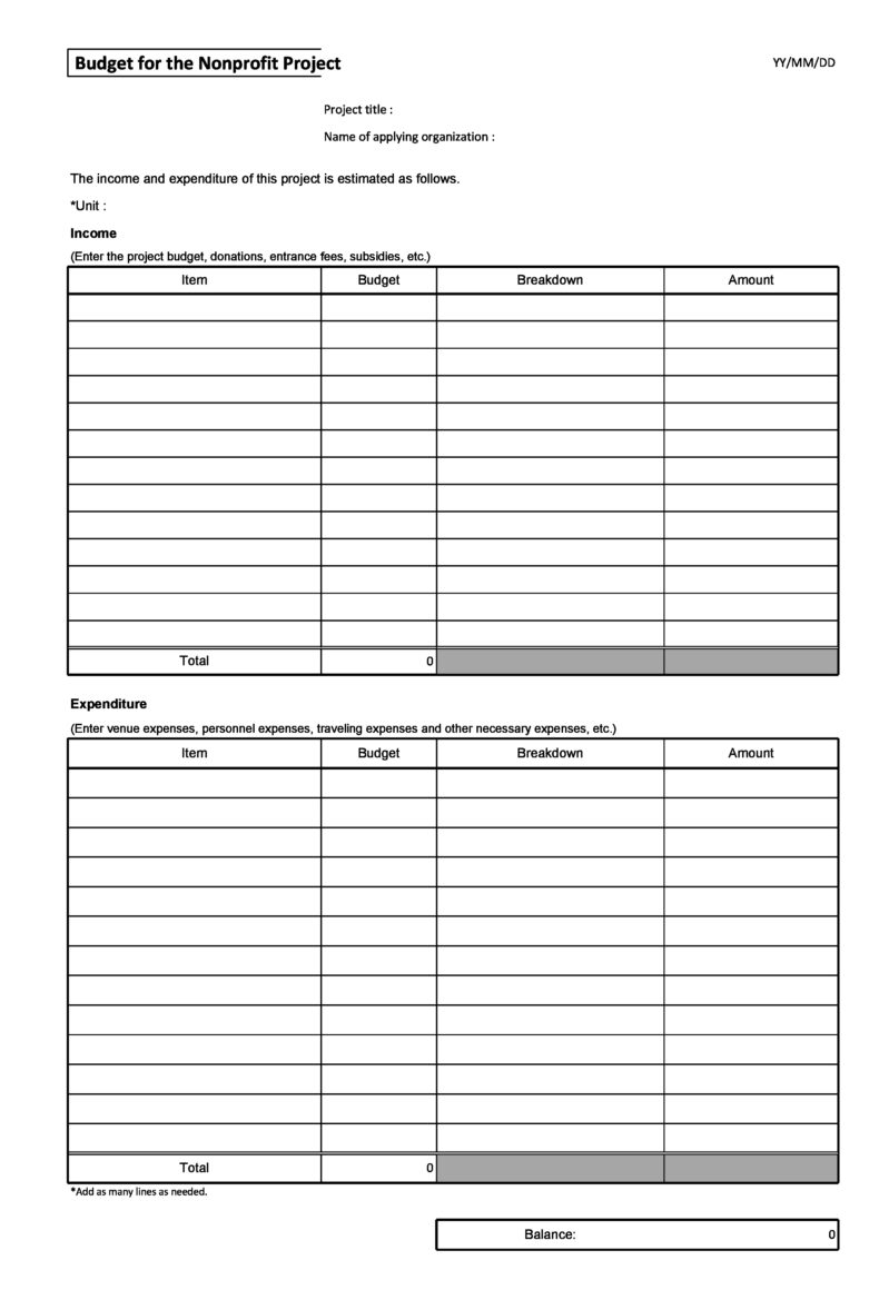 40 Simple Nonprofit Budget Templates [Excel / Word]