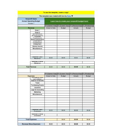 40 Simple Nonprofit Budget Templates [Excel / Word]