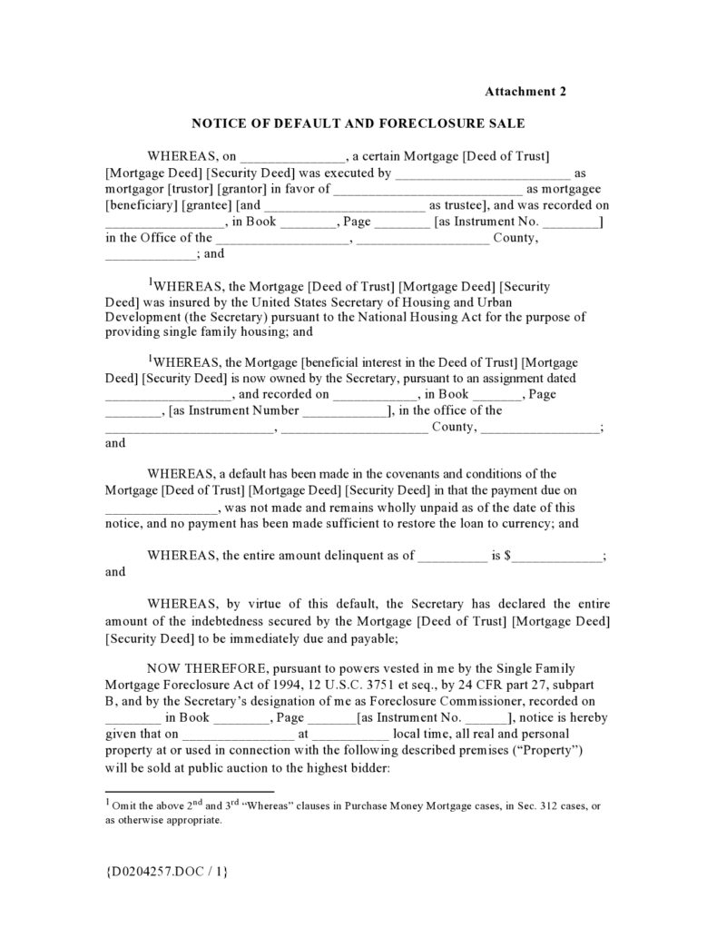 40 Printable Notice of Default Letters [Word] ᐅ TemplateLab