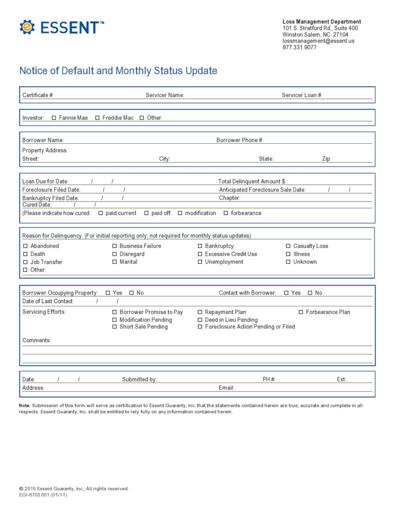 40 Printable Notice of Default Letters [Word] ᐅ TemplateLab