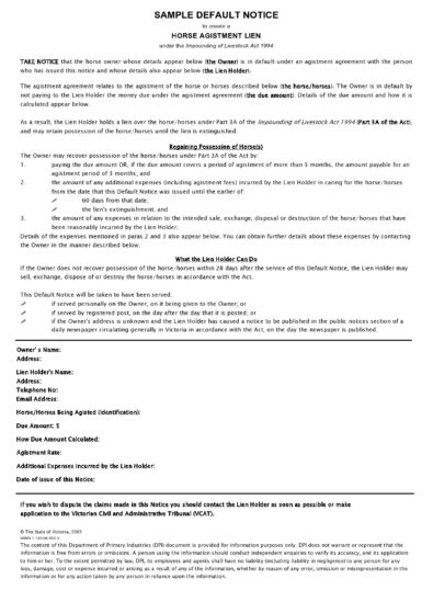 40 Printable Notice of Default Letters [Word] ᐅ TemplateLab