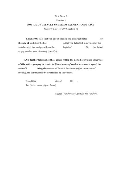 40 Printable Notice of Default Letters [Word] ᐅ TemplateLab