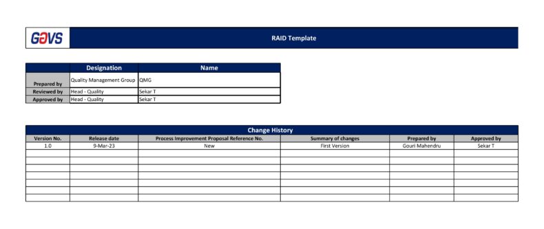 32 Free RAID Log Templates (Trackers / Planners)