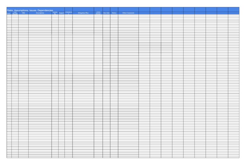 32 Free RAID Log Templates (Trackers / Planners)