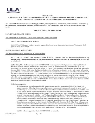 40 Printable Time and Materials Contract Templates [Word]