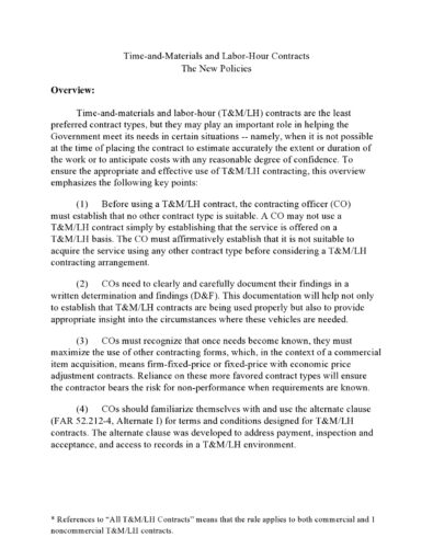 40 Printable Time and Materials Contract Templates [Word]