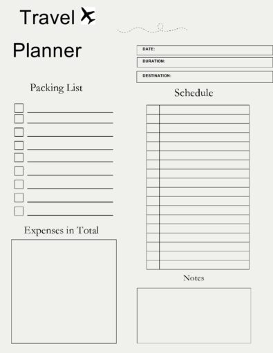 40 Free Travel Planner Templates [Excel, Word, PDF]