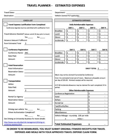 40 Free Travel Planner Templates [Excel, Word, PDF]