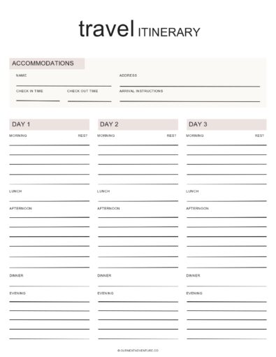 40 Free Travel Planner Templates [Excel, Word, PDF]