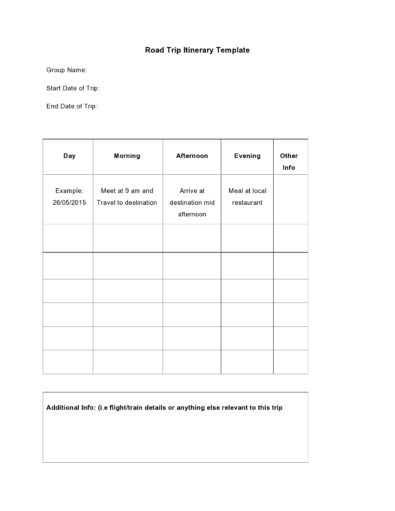 40 Free Travel Planner Templates [Excel, Word, PDF]