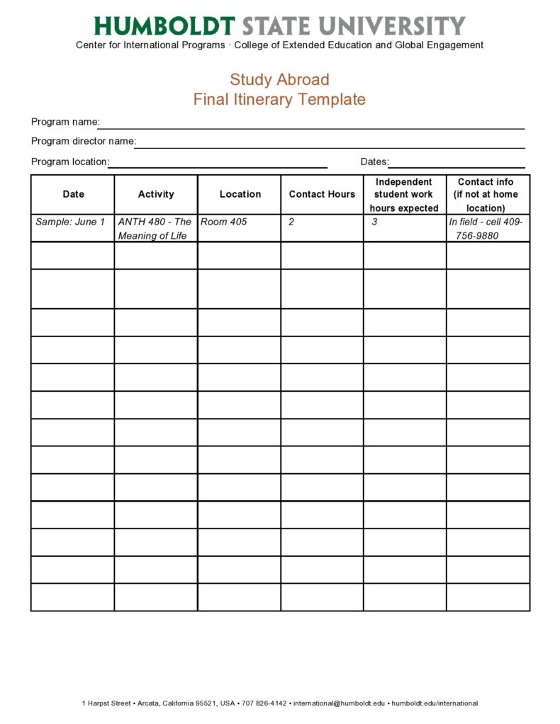 40 Free Travel Planner Templates [Excel, Word, PDF]