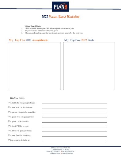 38 Useful Vision Board Templates (Goals & Dreams)