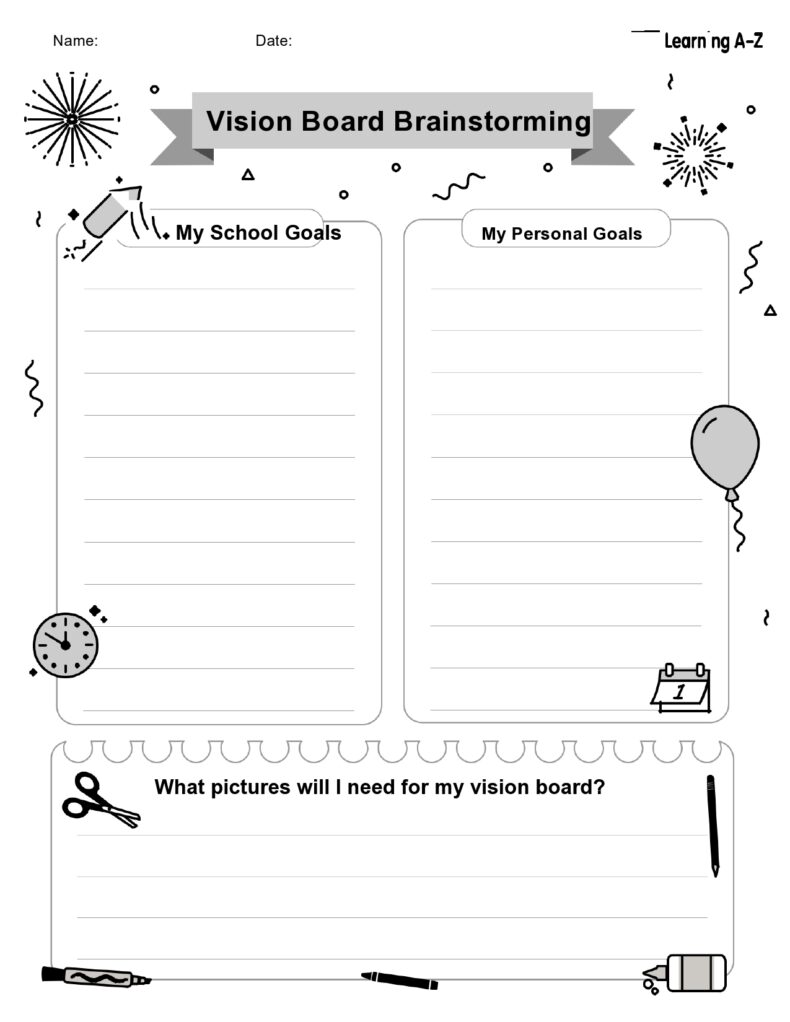 38 Useful Vision Board Templates (Goals & Dreams)