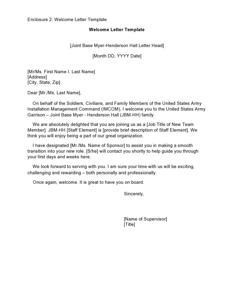 40 Heartwarming Welcome Letter Templates (Word)