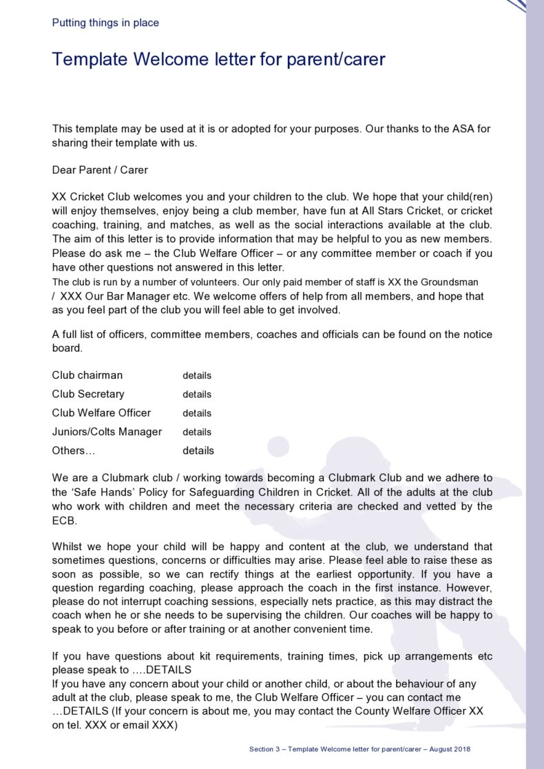 40 Heartwarming Welcome Letter Templates (Word)