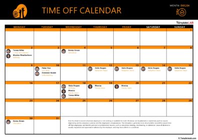 47 Employee Vacation Trackers (Excel & Word) ᐅ TemplateLab