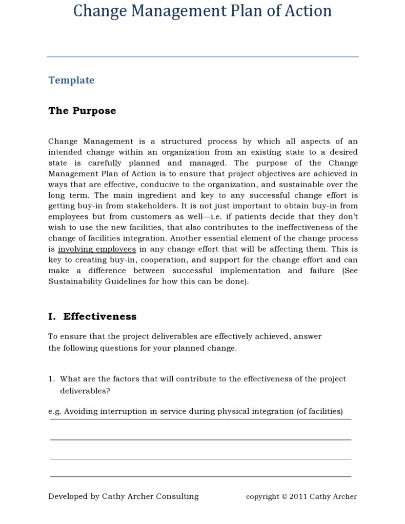 38 Free Change Management Plan Templates [& Forms]