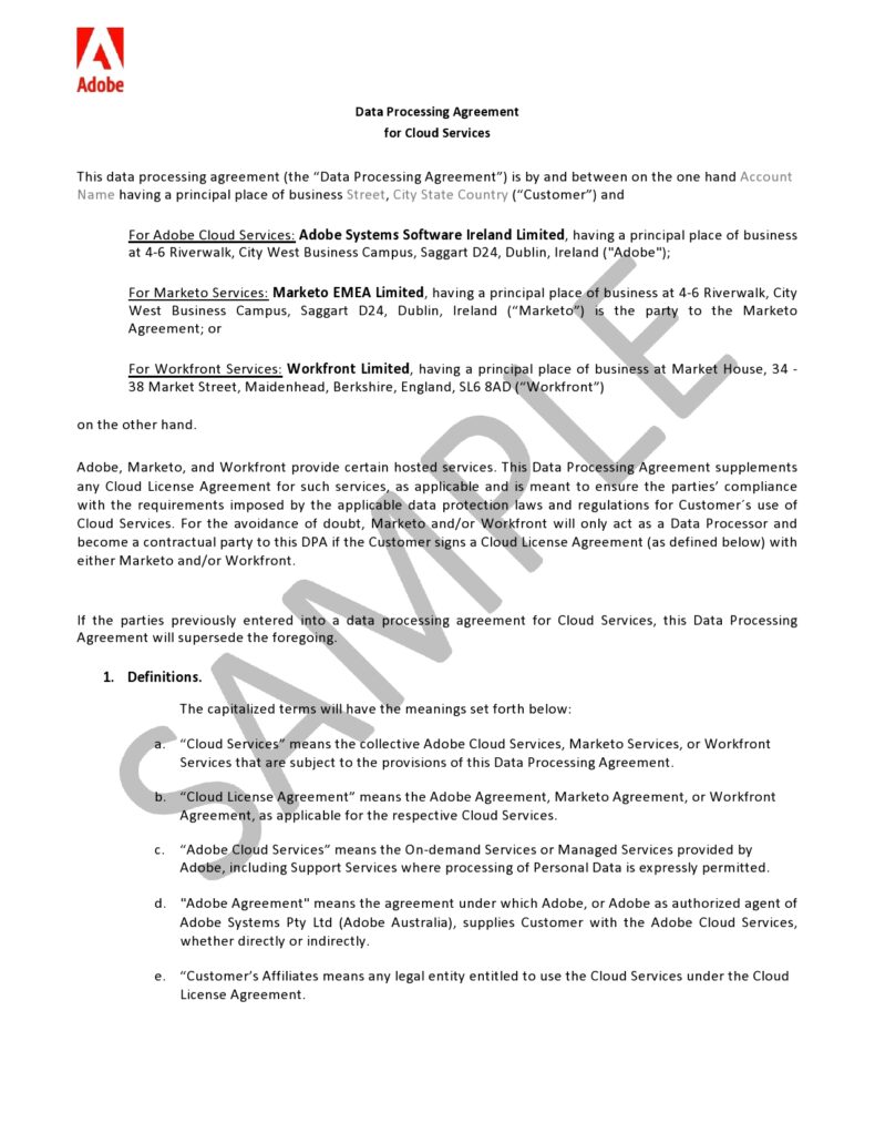 40 Simple DPA Agreements & Contracts ᐅ TemplateLab