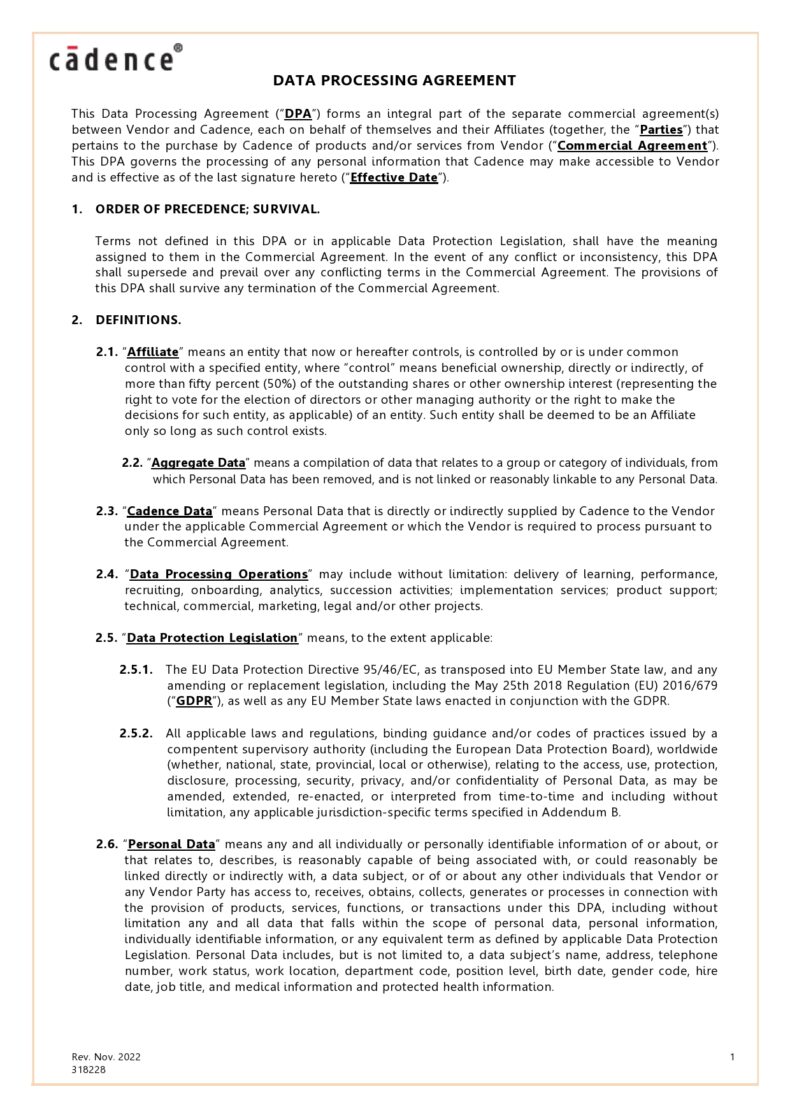 40 Simple DPA Agreements & Contracts ᐅ TemplateLab