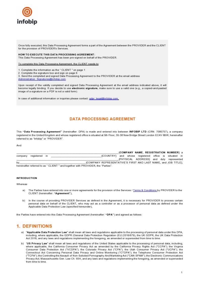40 Simple DPA Agreements & Contracts ᐅ TemplateLab