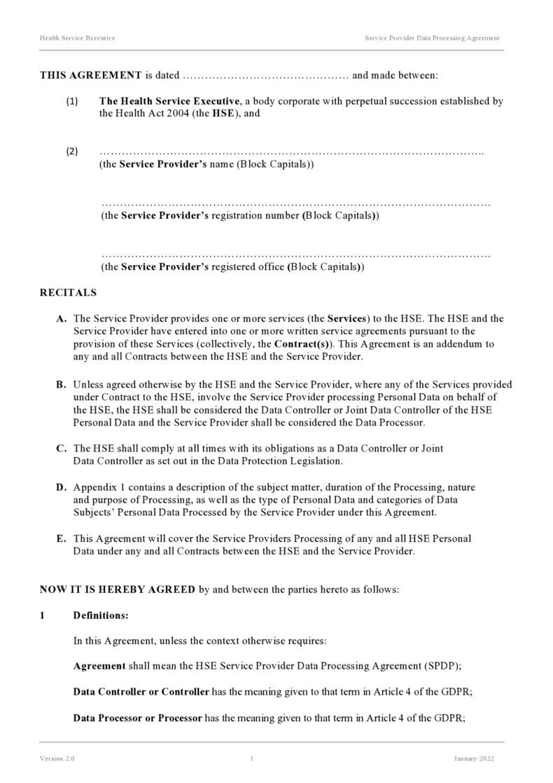40 Simple DPA Agreements & Contracts ᐅ TemplateLab