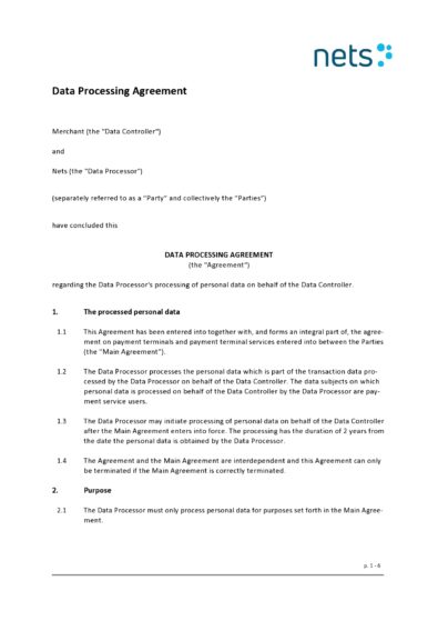 40 Simple DPA Agreements & Contracts ᐅ TemplateLab