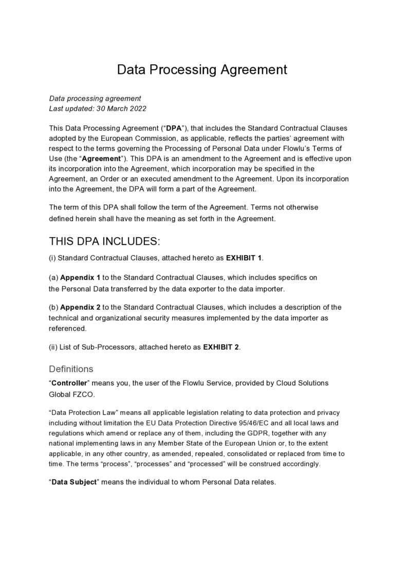 40 Simple DPA Agreements & Contracts ᐅ TemplateLab