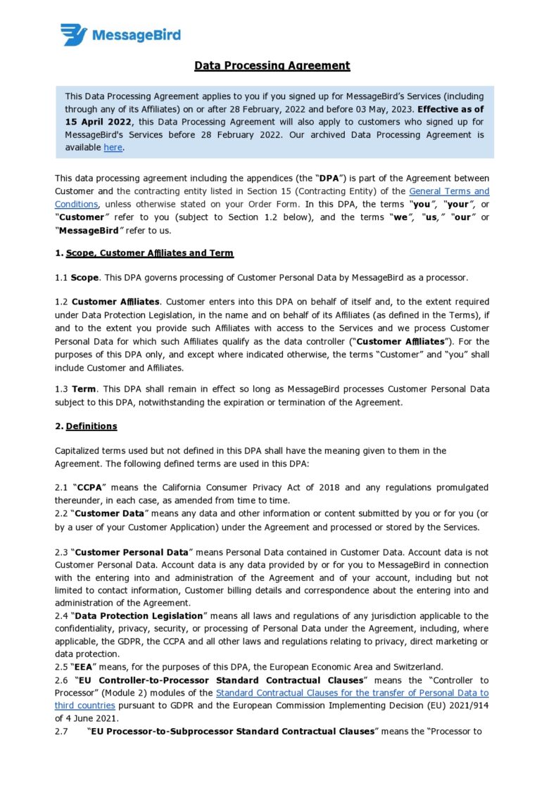40 Simple DPA Agreements & Contracts ᐅ TemplateLab