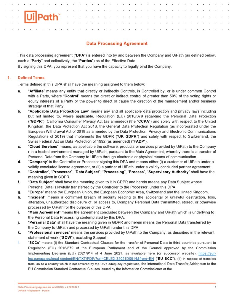 40 Simple DPA Agreements & Contracts ᐅ TemplateLab