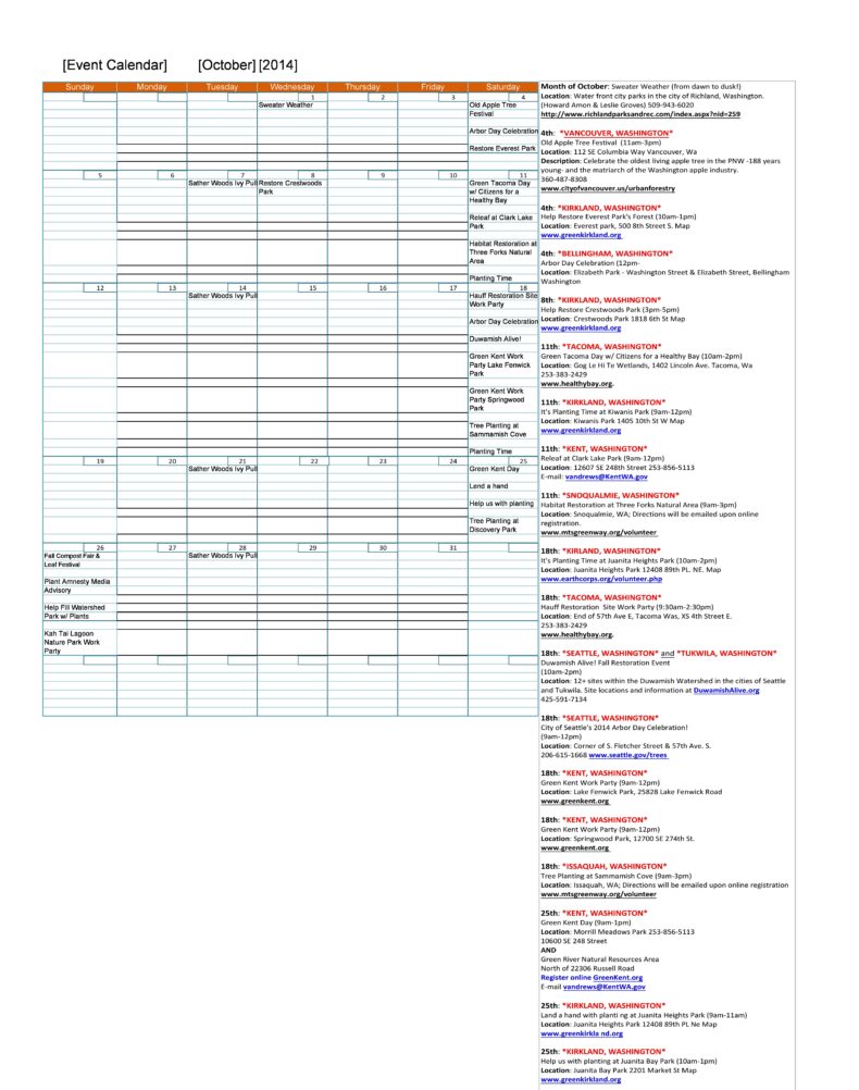 39 Free Event Calendar Templates {Monthly / Yearly}