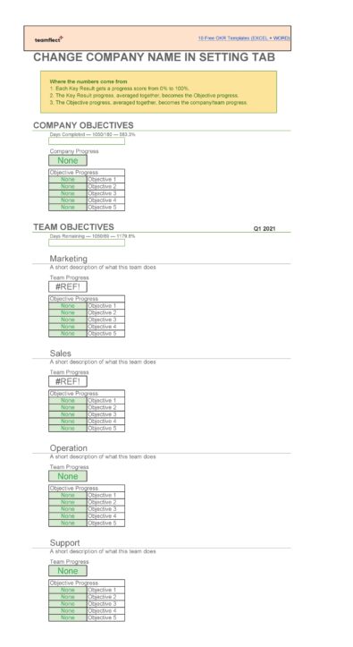 39 Useful OKR Templates (Word, Excel, PowerPoint)