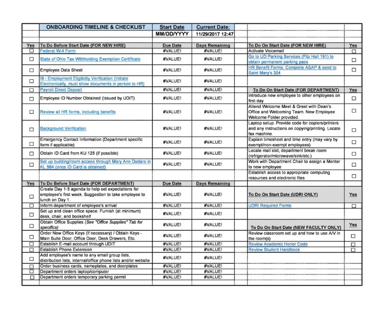 38 Best Onboarding Checklist Templates [Word, Excel]