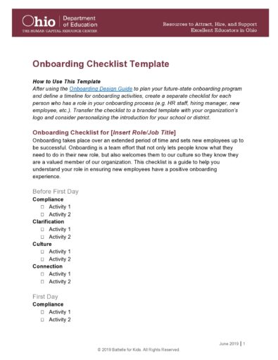 38 Best Onboarding Checklist Templates [Word, Excel]