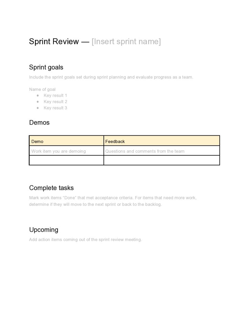 36 Great Sprint Planning Templates (Free Download)