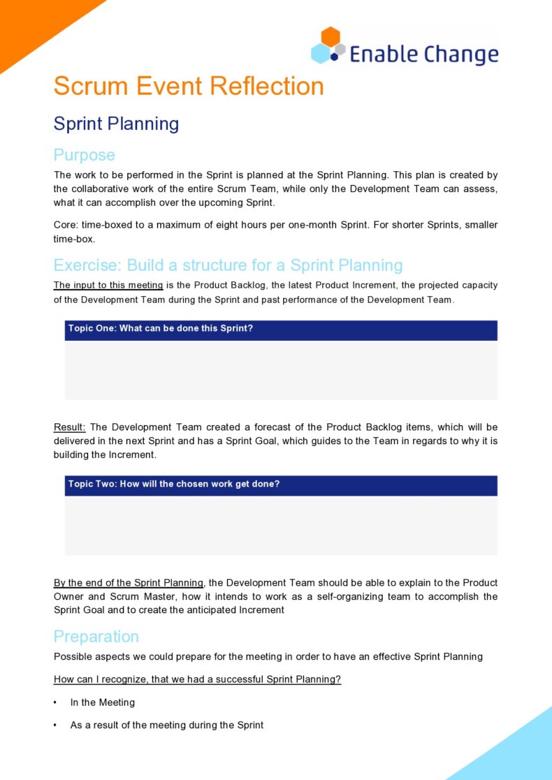 36 Great Sprint Planning Templates (Free Download)