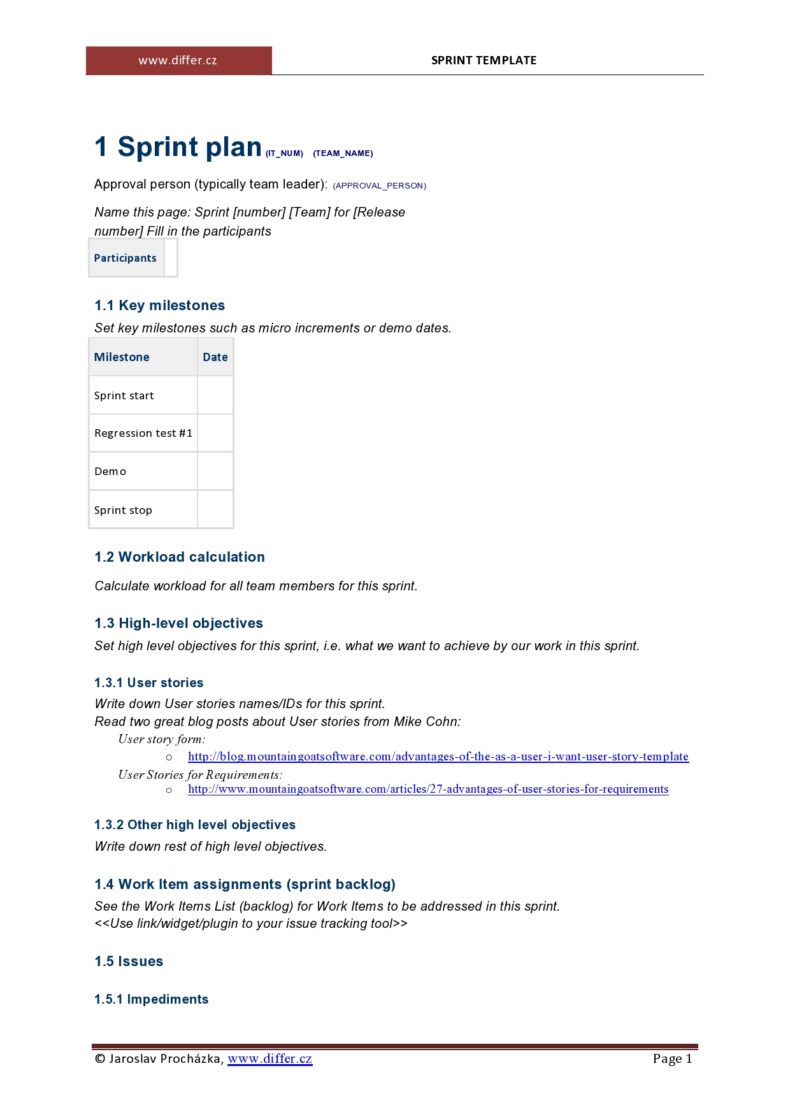 36 Great Sprint Planning Templates (Free Download)