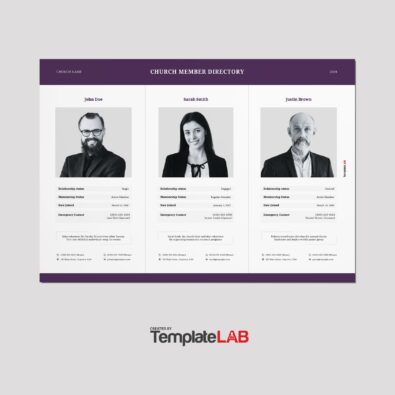 22 FREE Church Directory Templates (+Examples) ᐅ TemplateLab