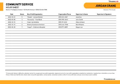 56 Blank Volunteer Hours Log Templates (Excel & Word)