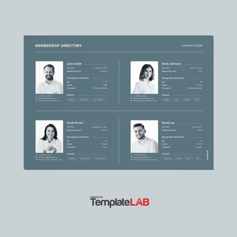 22 FREE Church Directory Templates (+Examples) ᐅ TemplateLab