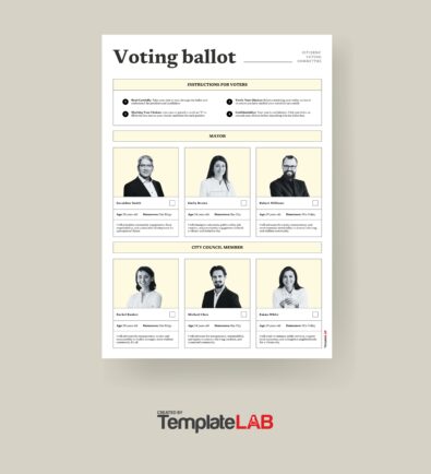 47 Free Voting Ballot Templates [Word, PDF] ᐅ TemplateLab