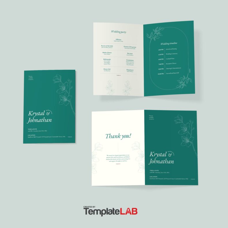 41 Printable Wedding Program Examples & Templates