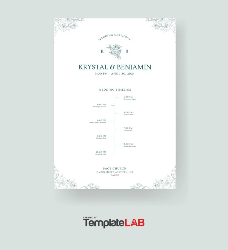 41 Printable Wedding Program Examples & Templates