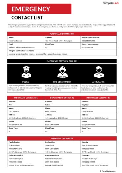 48 Phone & Email Contact List Templates [Word, Excel, PDF]