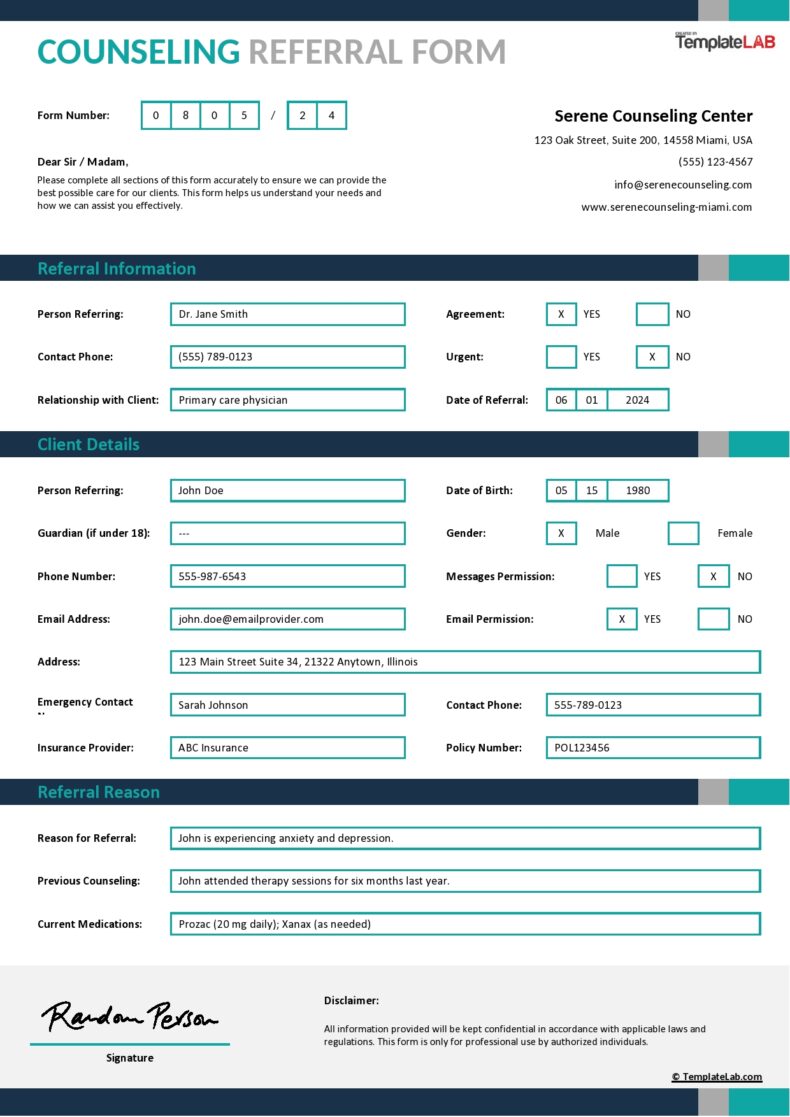 49 Referral Form Templates [Medical & General] ᐅ TemplateLab