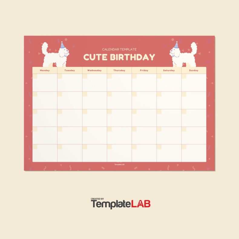 43 Editable Birthday Calendar Templates (100% Free)