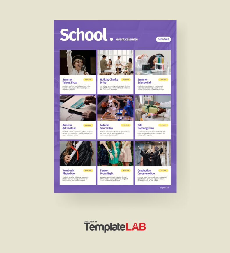 39 Free Event Calendar Templates {Monthly / Yearly}