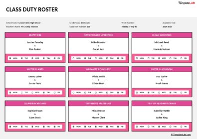 46 Class Roster Templates [& Class List Examples]